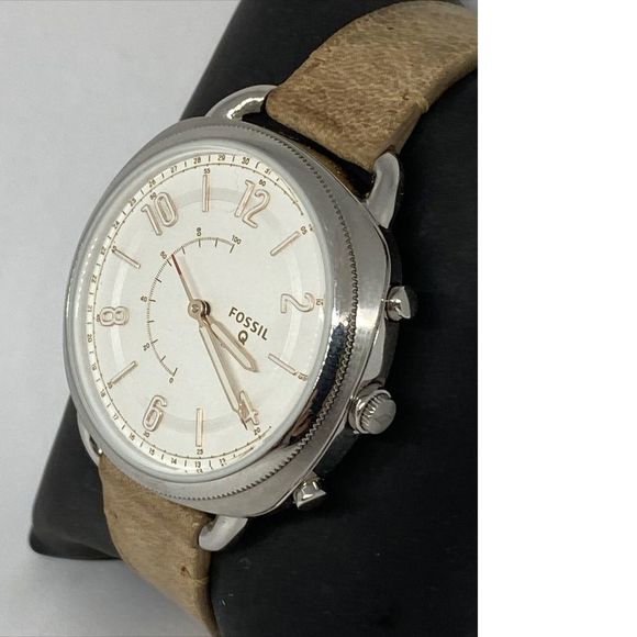 Fossil | Accessories | Fossil Ftw20 Womens Sand Leather White Analog ...